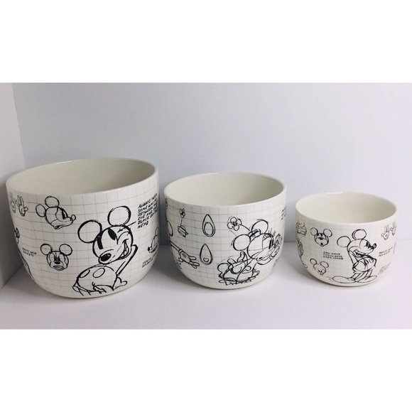Disney | Dining | 3 Bowl Disney Mickey Mouse Serving Bowls New | Poshmark